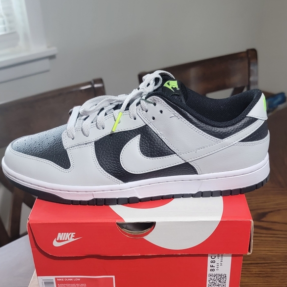 Nike | Shoes | Nike Dunk Low Grey Panda Volt | Poshmark